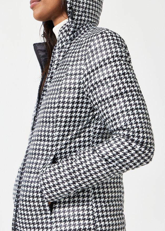 Reversible Black Houndstooth Duck Down Puffer Jacket – Duck Apparel